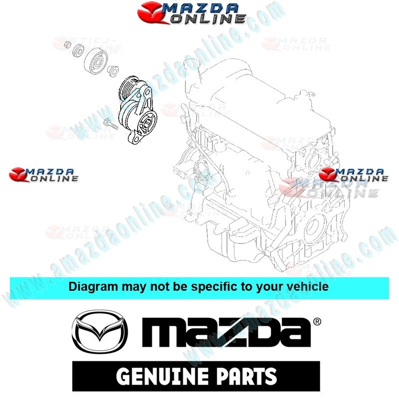 Mazda Genuine V Belt Tensioner ZJ01-15-980D fits 06-08 MAZDA3 [BK] | A ...
