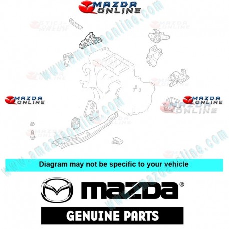 Mazda Genuine Side Engine Mount BJ0N-39-06YE fits 99-04 MAZDA5 PREMACY ...