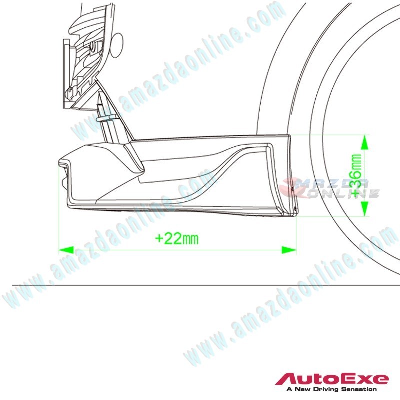 AutoExe Front Lower Spoiler [DJ-07] fits 2023 Mazda2 [DJ] DJA2-V4-900 | A Mazda Online Eshop