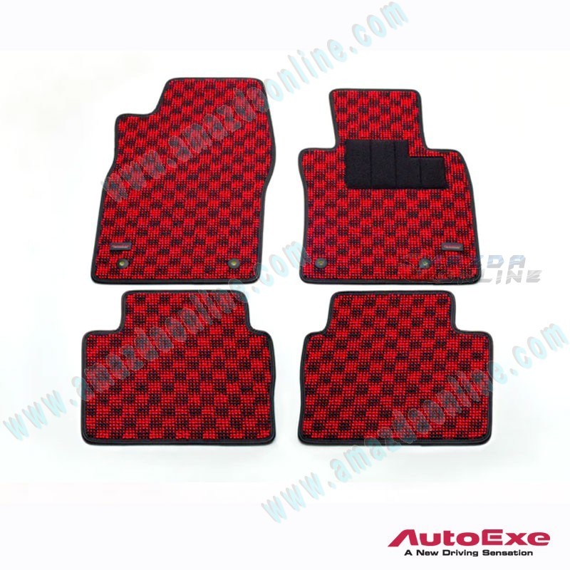 AutoExe Sports Checker Carpet Mats fits 19-23 Mazda3 [BP] BPA1-V0-320 ...