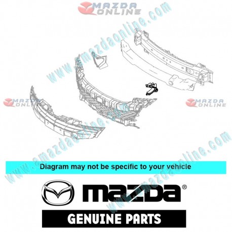 Mazda Genuine Front Bumper Plate Seal BBP2-50-1V1A fits 09-12 MAZDA3 ...