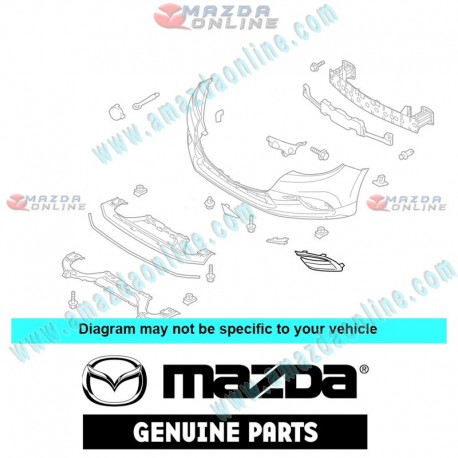 Mazda Genuine Front Right Lamp Trim Bezel B63C-50-C11A fits 16-18 ...