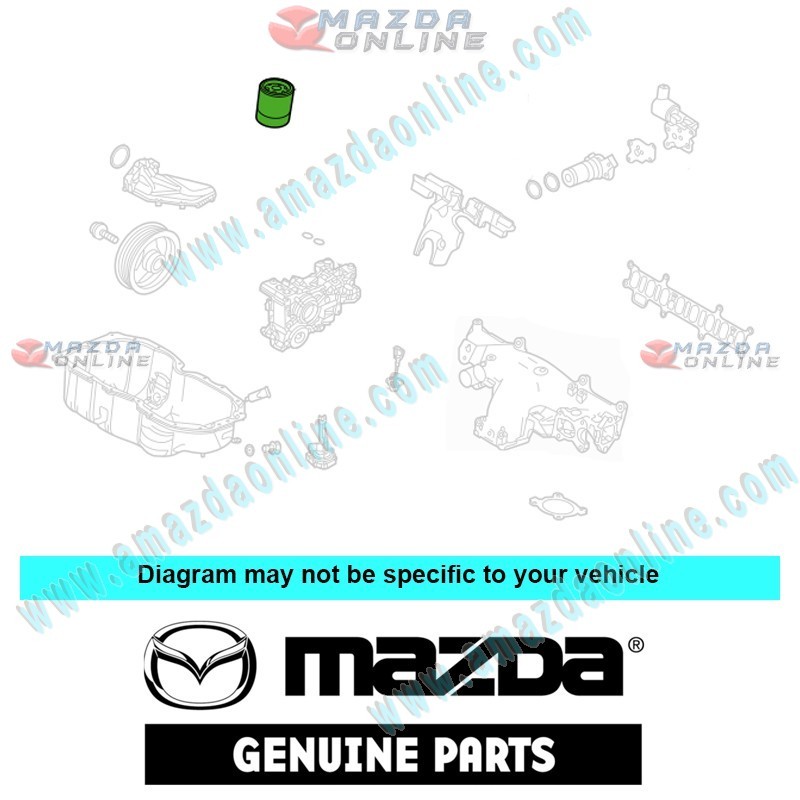 Mazda Genuine Oil Filter SH01-14-302A fits MAZDA(s) | A Mazda Online Eshop