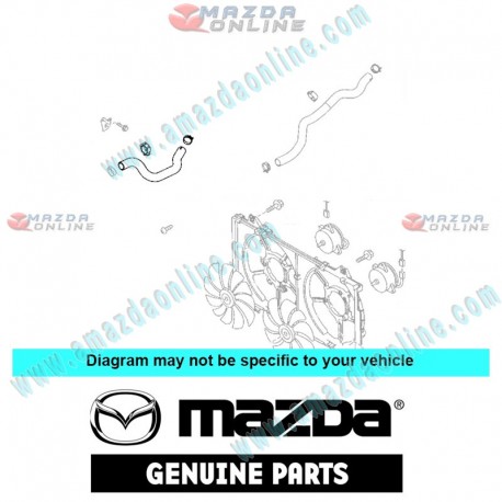 Mazda Genuine Radiator Water Hose PE11-15-18XB fits 13-18 MAZDA3 [BM ...