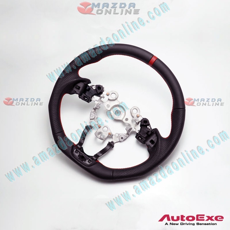 AutoExe Flat bottom Leather Steering Wheel fits 2023-2025 Mazda CX-90 ...