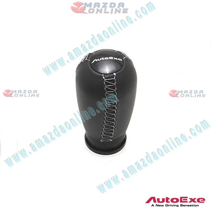 AutoExe Nappa Leather Long Shift Knob light gray stiting A139838 | A Mazda Online Eshop
